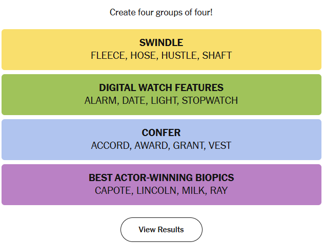 Connections hints & answers for today (October 25th)