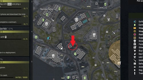 Where to find the town center dead drop in MW2 DMZ