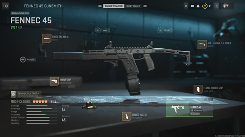 Best Fennec 45 Loadout MW2: Class Setup, Attachments And Perks