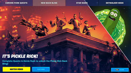 How To Get The Pickle Rick Back Bling In Fortnite