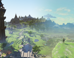 Someone Is Building Breath Of The Wild In Minecraft