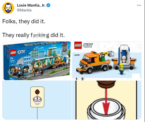 New Lego Set Ruined By A Massive Poop In The Toilet